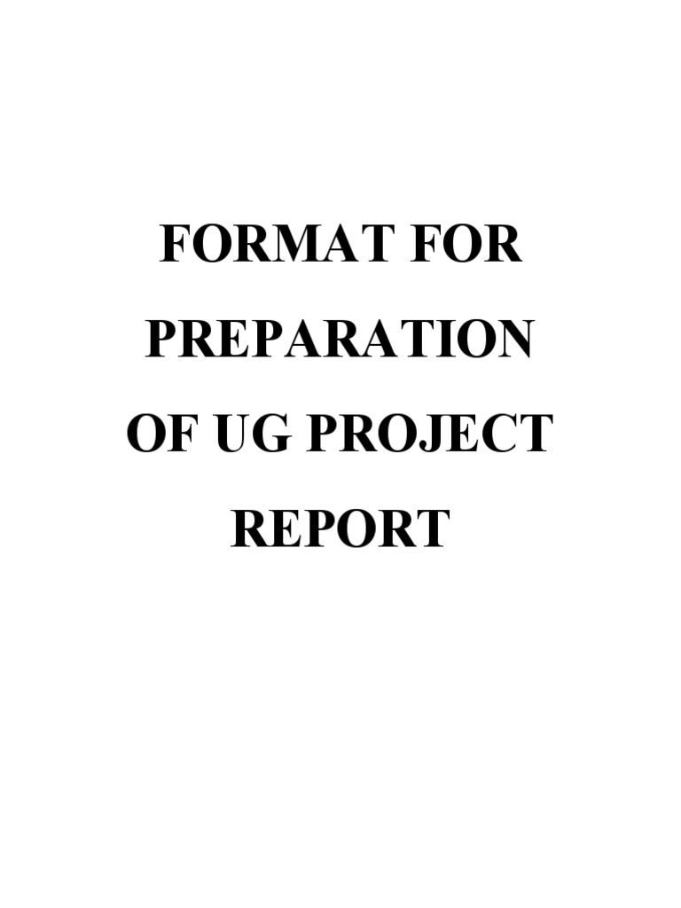 UG Project Report Format | PDF | Design | Project Management