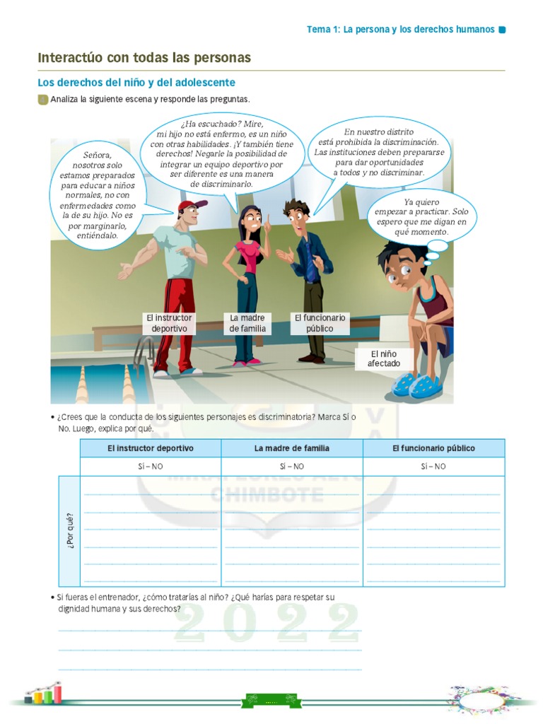 DPCC 2° - Actividades-58 | PDF | Discriminación | Derechos humanos