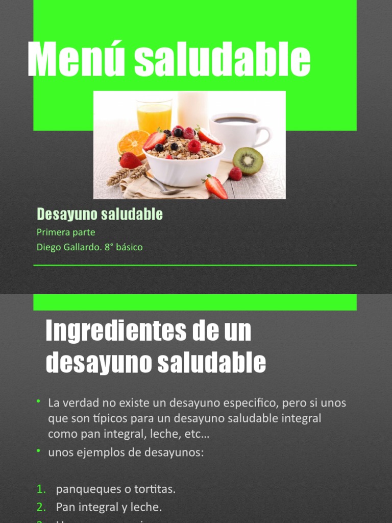 Menú Saludable 8° | PDF