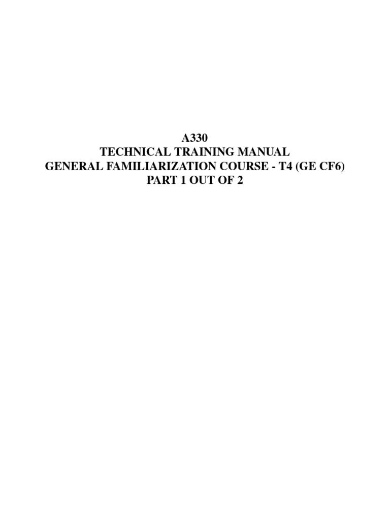 General Familiarization Course - t4 (Ge Cf6) Part 1 | PDF | Jet ...