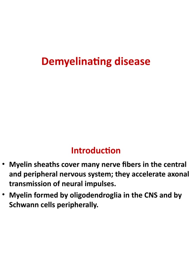 Demyelinating Disease Guide: MS, GBS, Optic Neuritis | PDF | Myelin ...
