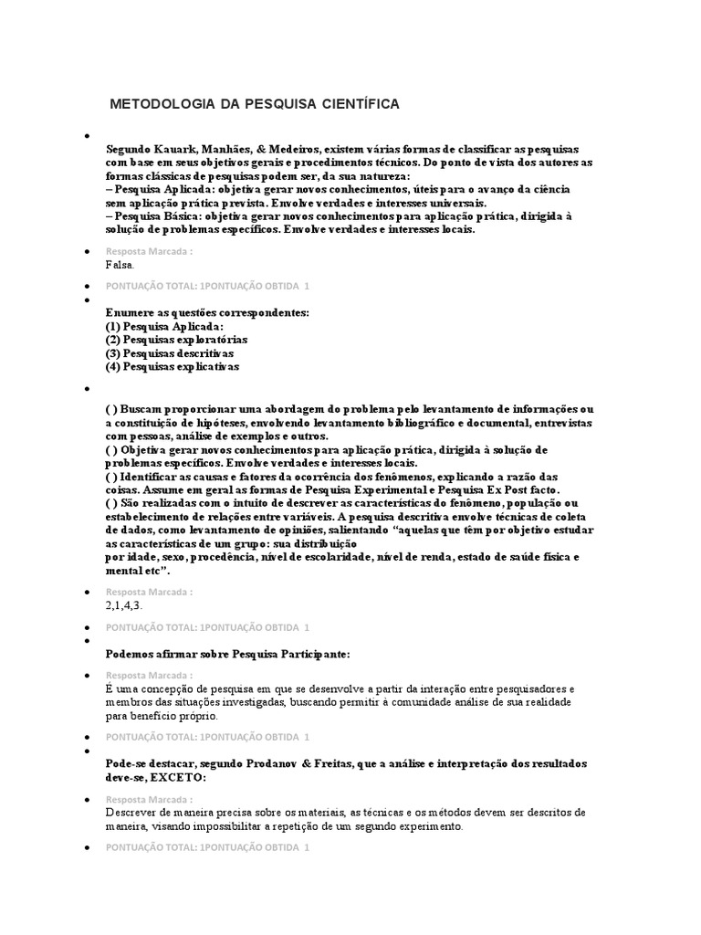 Metodologia Da Pesquisa Científica Pdf Método Científico Science