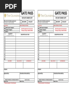 GATE PASS Template | PDF