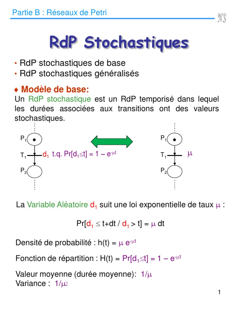 Introduction aux RdP Stochastiques | PDF | Processus stochastique | Loi ...
