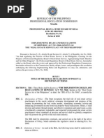 Resa Ra#9646 and Its Implementing Rules and Regulations and PRC | PDF ...