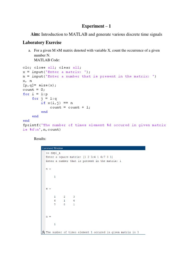 Experiment 1 - DSP | PDF | Signal To Noise Ratio | Amplitude
