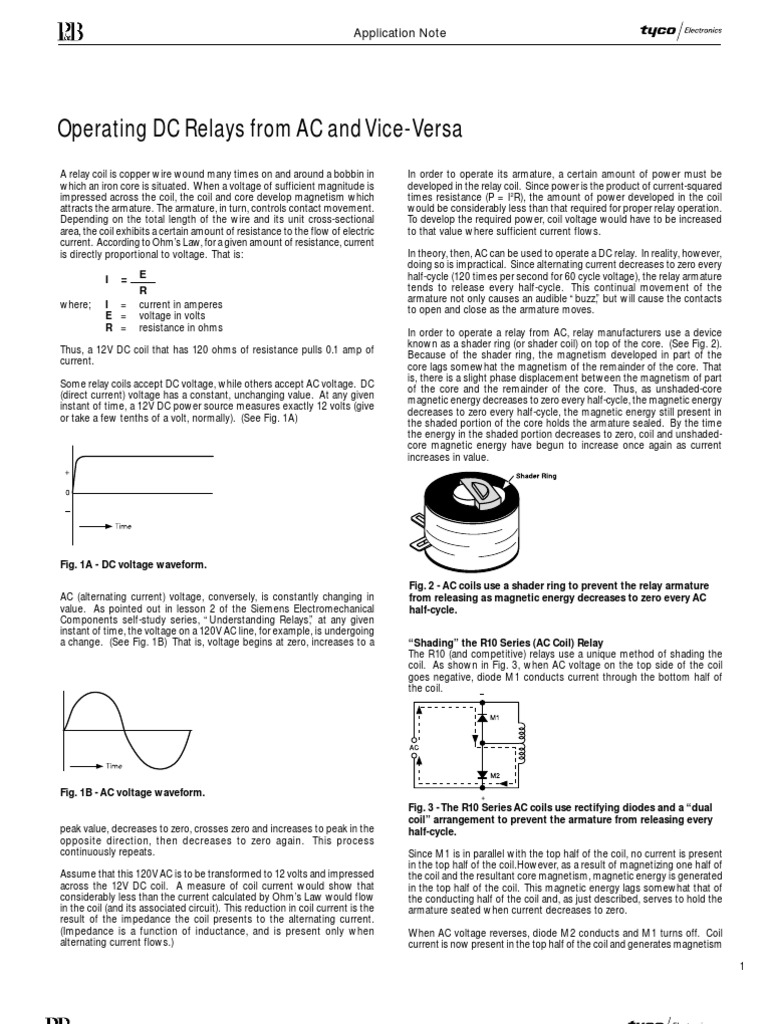 AC DC Relays | PDF | Inductor | Relay