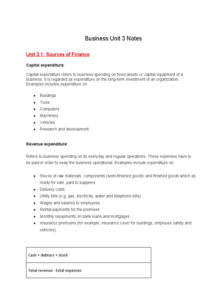 Business Unit 3 Notes | PDF | Net Present Value | Finance & Money ... Business Unit 3 Notes | PDF | Net Present Value | Finance & Money ...