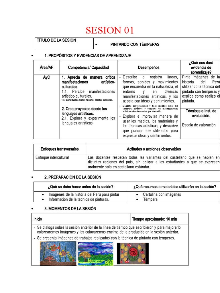 Pintando Con Temperas | PDF | Aprendizaje | Pinturas