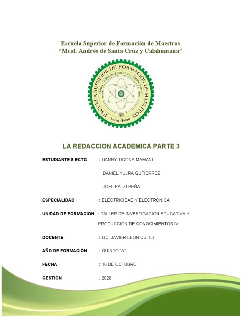 Analisis y Mapa Conceptual Redaccion Academica III | PDF | Citación | Información