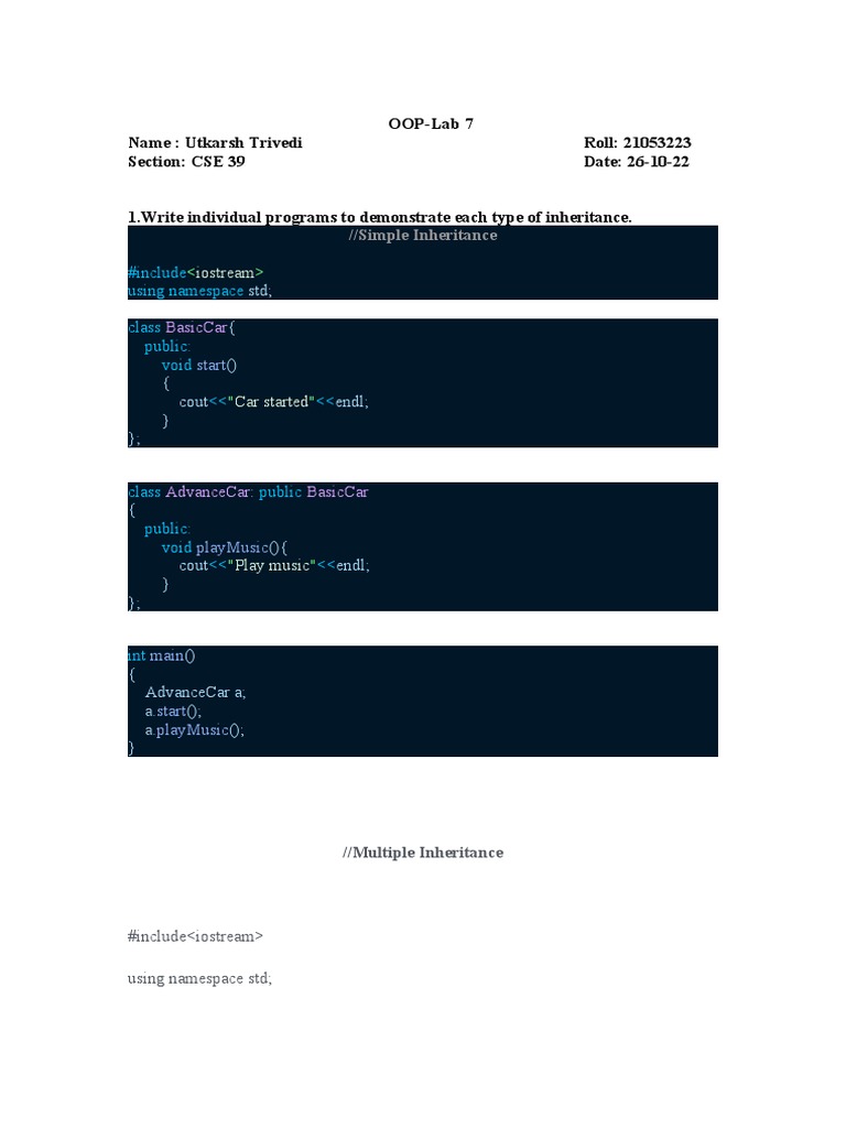OOP Lab7 | PDF | Area | Elementary Mathematics OOP Lab7 | PDF | Area | Elementary Mathematics