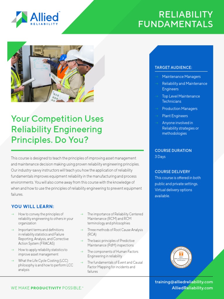 Upcoming Course_ Reliability Fundamentals | PDF | Reliability Engineering | Business