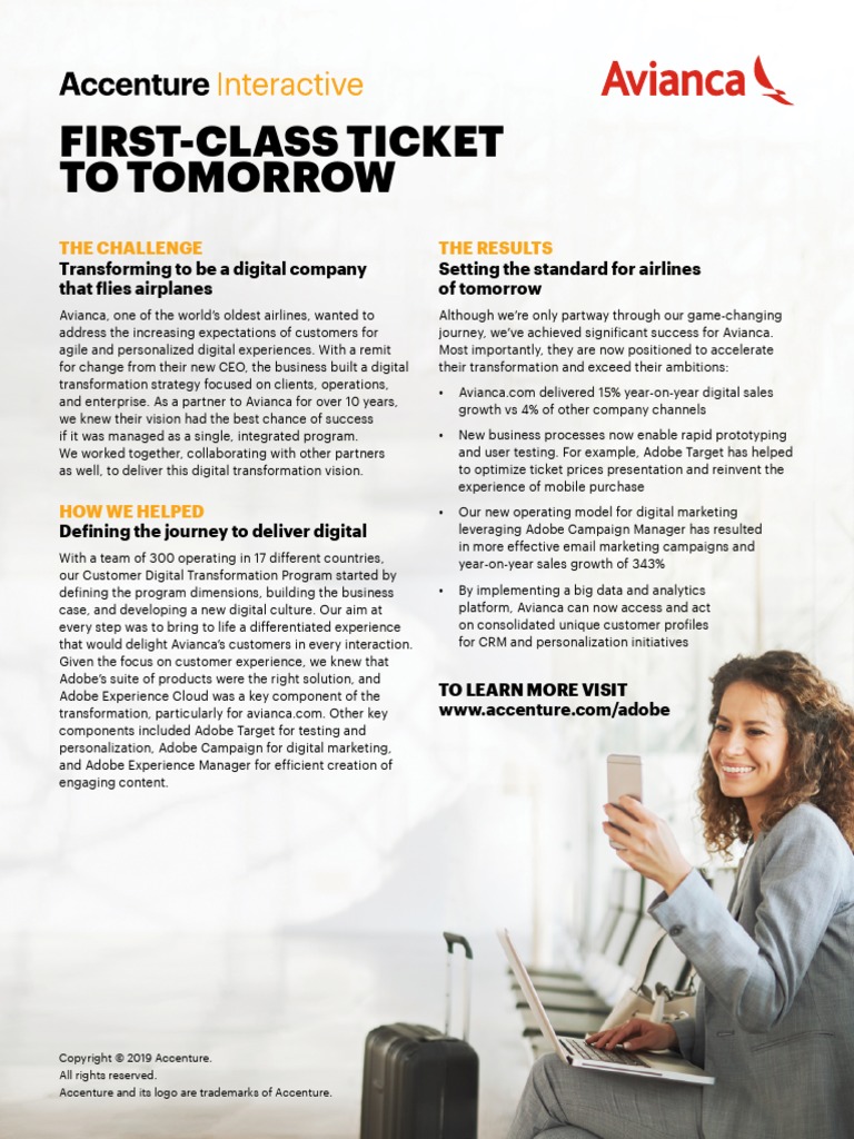 Accenture Avianca Case Study | PDF | Digital Marketing | Sales