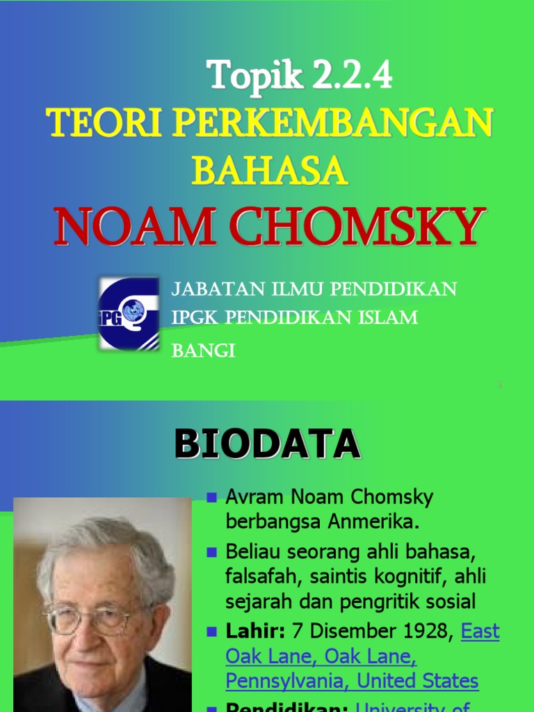 Chomsky: Teori Perkembangan Bahasa | PDF