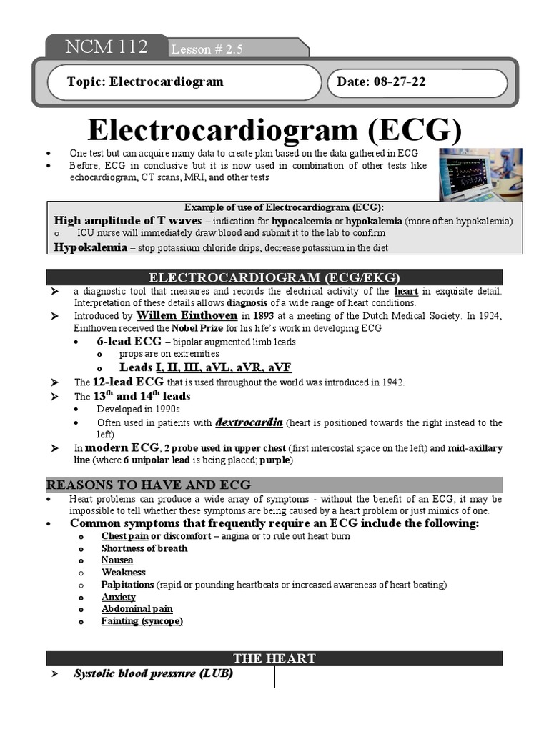 Electrocardiogram A5 | PDF