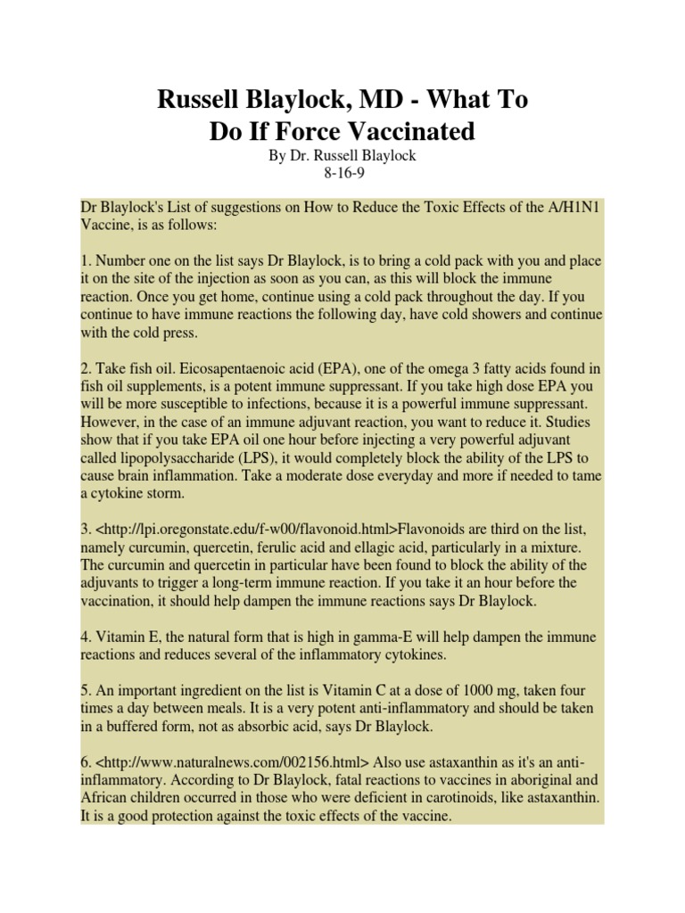 Russell Blaylock | PDF | Vaccines | Immunity (Medical)