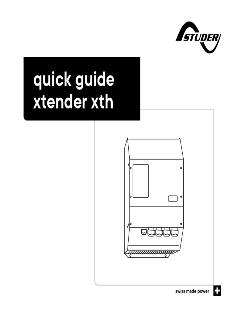 Quickguide Xtender XTH 01 | PDF | Électricité