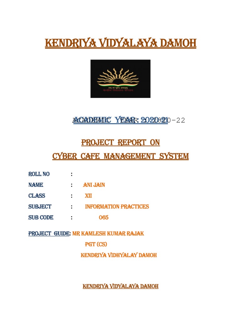 KENDRIYA VIDYALAYa DAMOH | PDF | Computer Programming | Databases