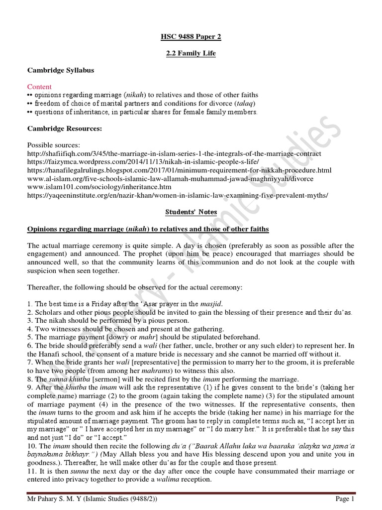 2.2 Family-Life | PDF | Marriage | Wife