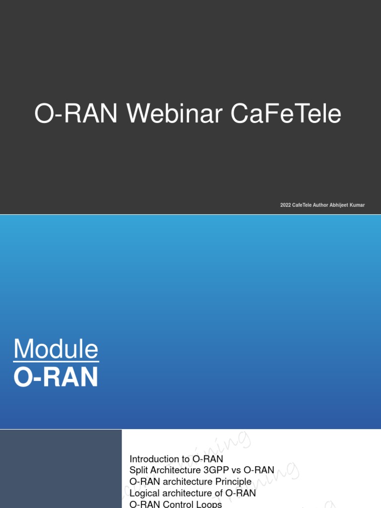 Open RAN | PDF | Cloud Computing | Telecommunications