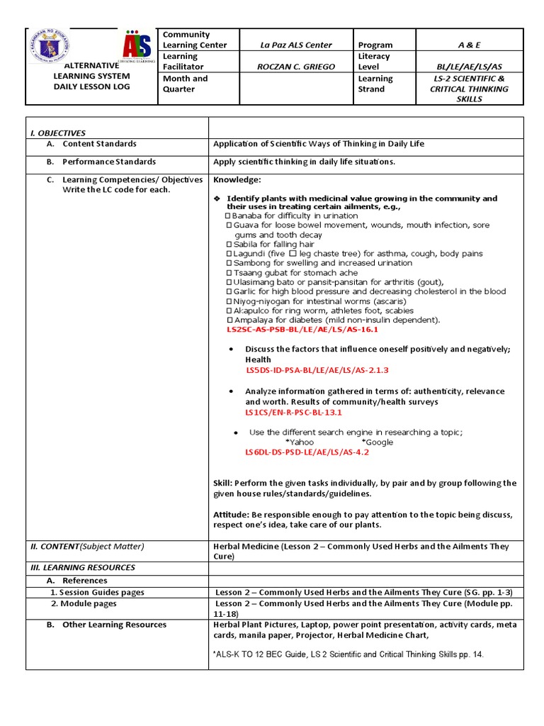 Herbal Med. DLP | PDF | Learning | Clinical Medicine