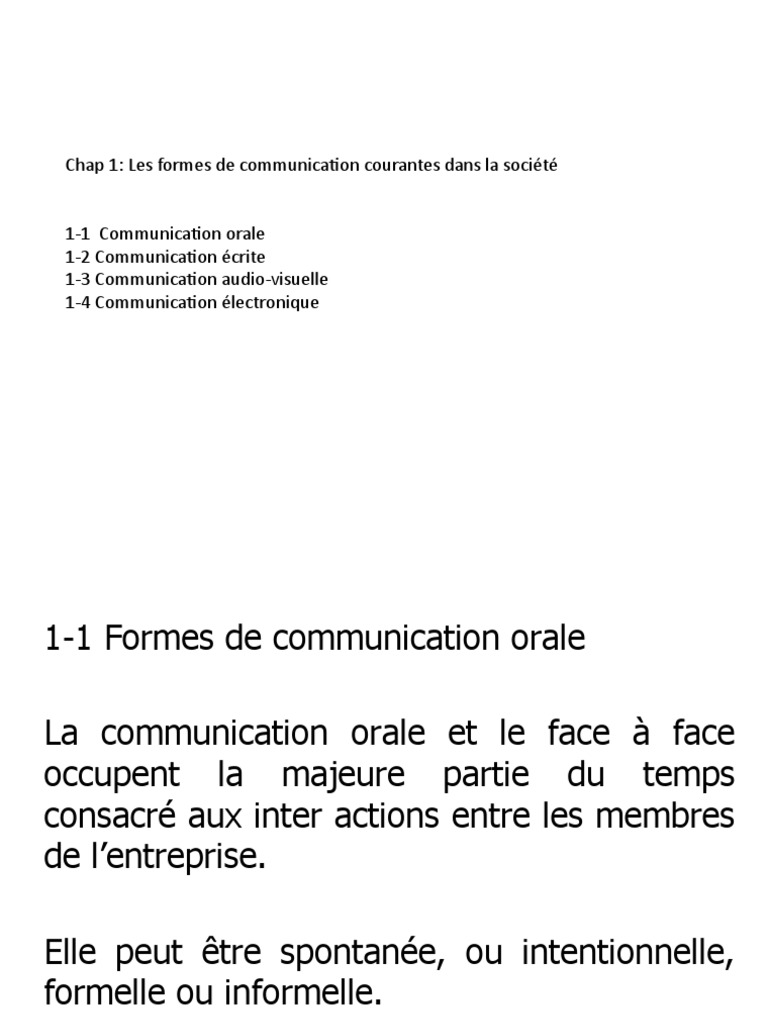 Formes de communication en entreprise | PDF | la communication | Business