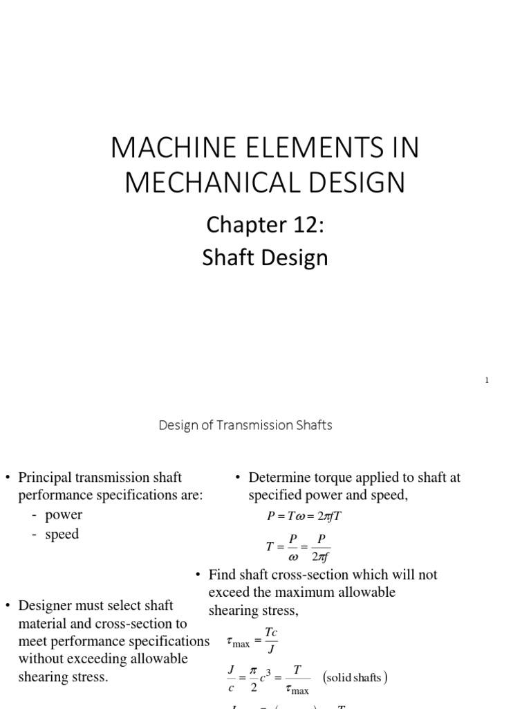 CH 12 | PDF | Axle | Stress (Mechanics)