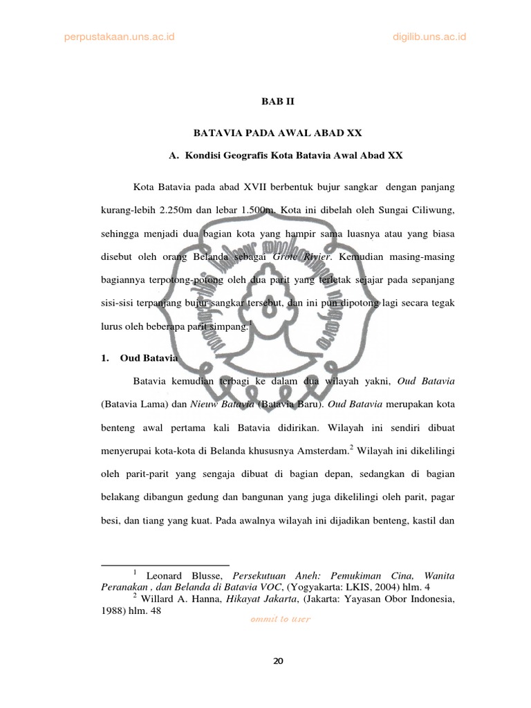 Sejarah Batavia Awal Abad XX | PDF | Seni