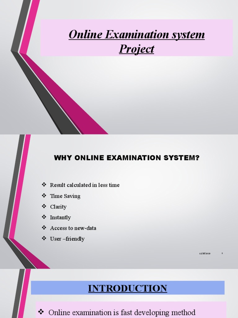 Presentation of Online Examination System | PDF | Test (Assessment ...