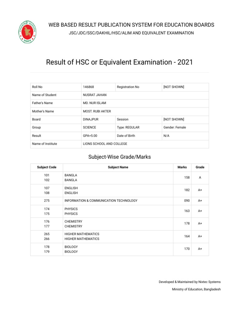 Web Based Result Publication System For Education Boards | PDF
