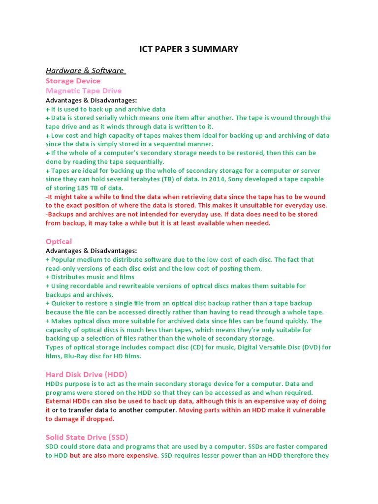 Ict Paper 3 Summary | PDF | Malware | Radio Frequency Identification
