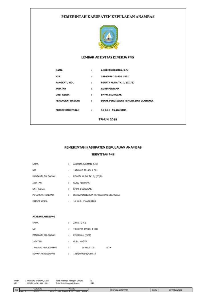 TPP Agustus September | PDF