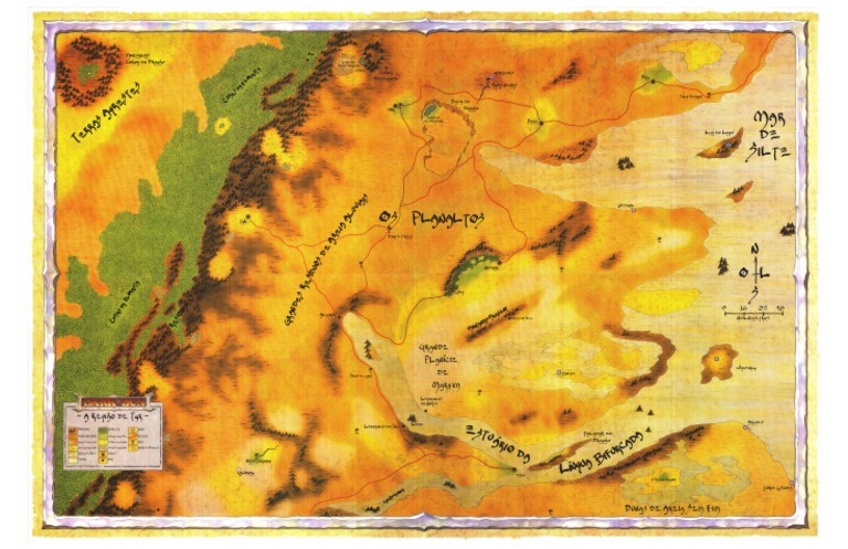 Dark Sun AD&D 2E - Caixa Básica (Mapa) | PDF | Deserto | Paisagem