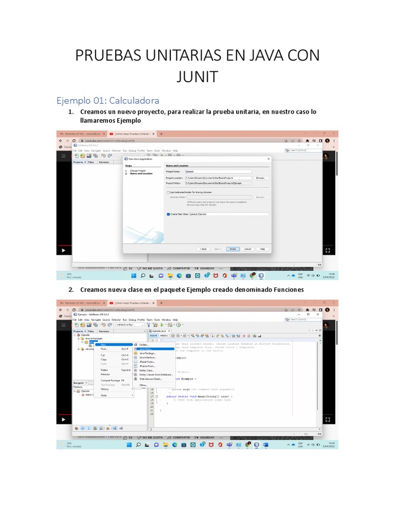 Pruebas Unitarias en Java Con Junit | PDF Pruebas Unitarias en Java Con Junit | PDF