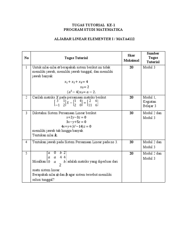 Tugas 1 - Mata4112 - 21.2-1 | PDF | Metode & Bahan Ajar