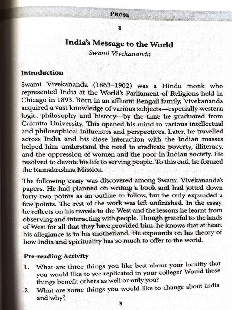India's Message To The World | PDF
