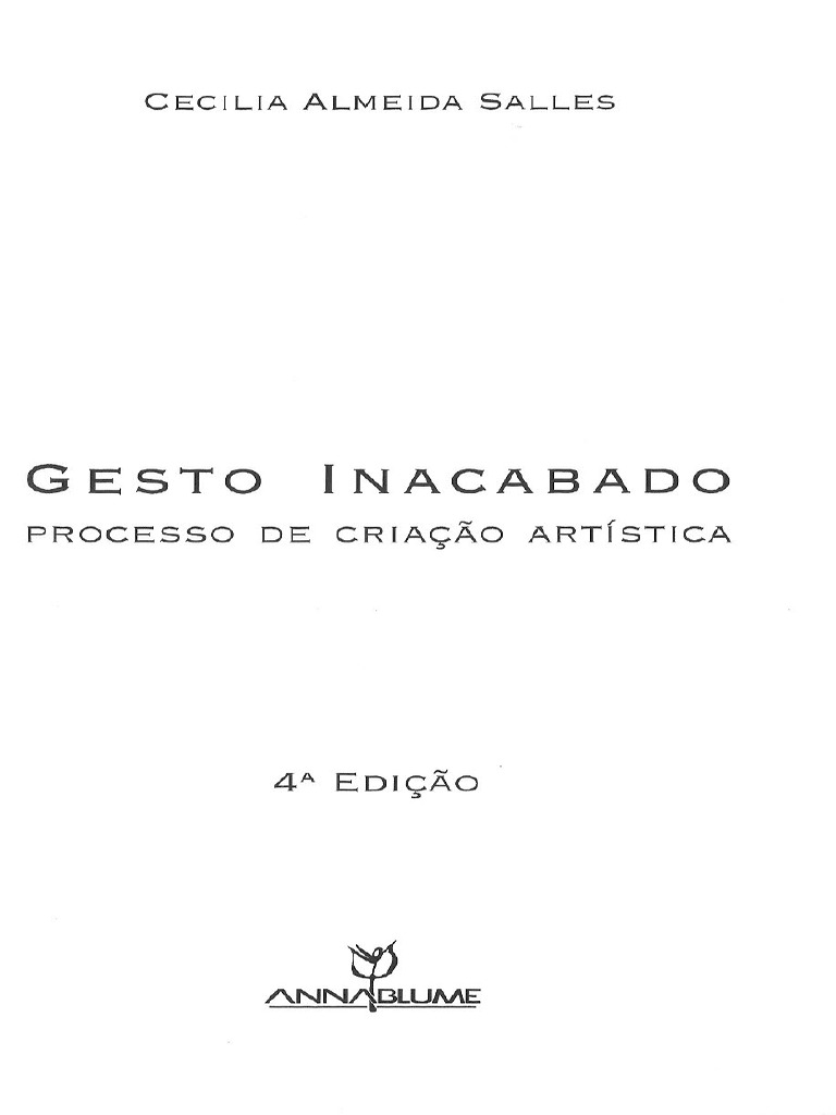 Gesto Inacabado - Cecilia Salles | PDF