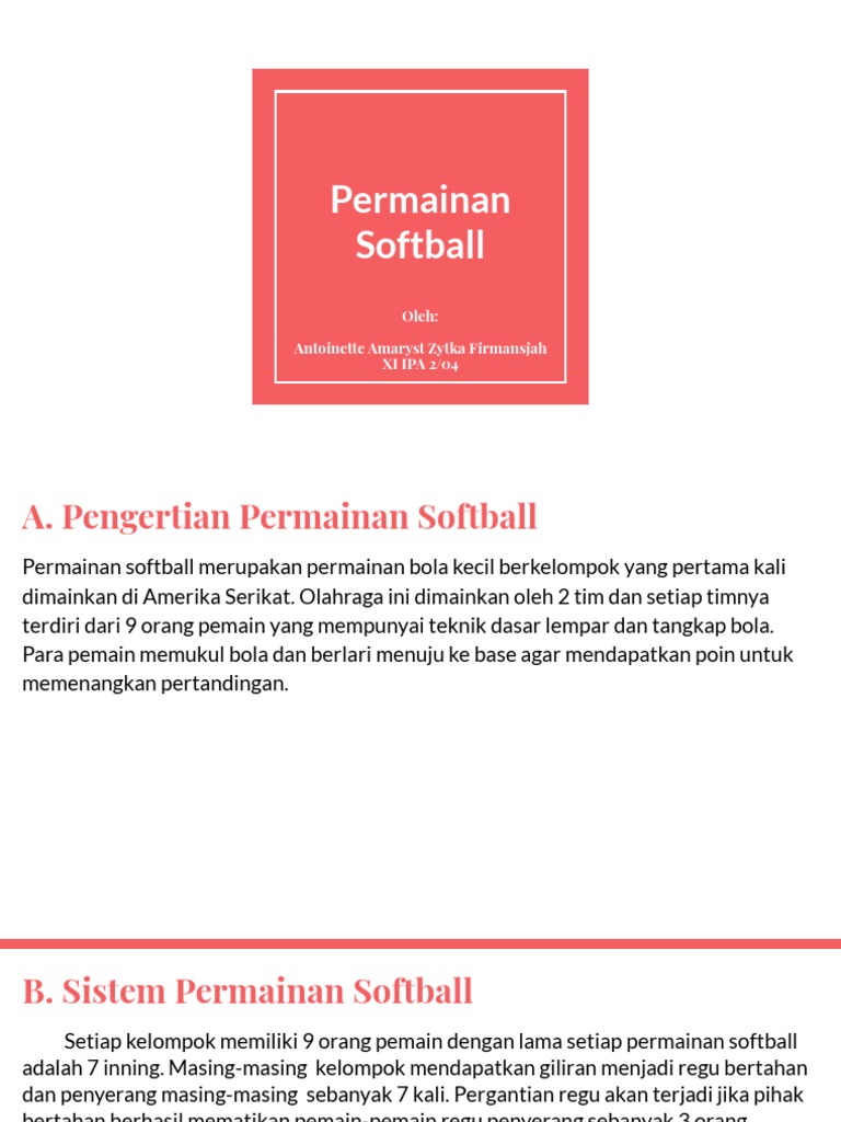 Materi Permainan Softball | PDF