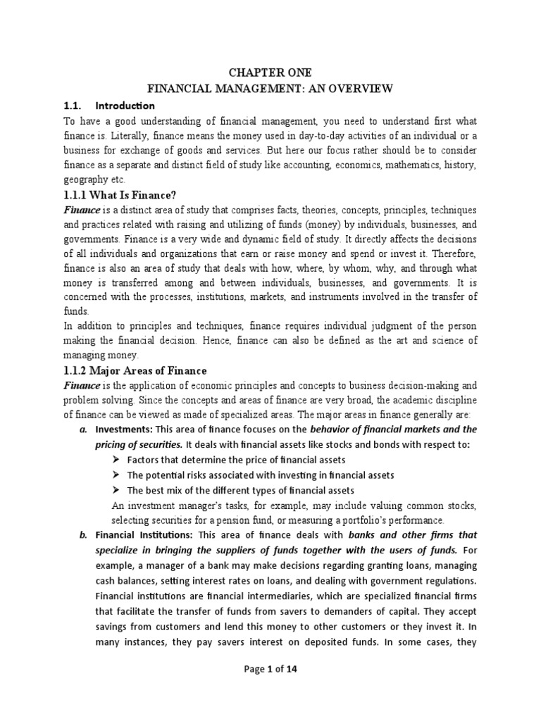 Overview of Financial Management Functions | PDF | Stocks | Securities ...