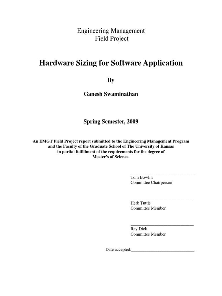 Hardware Sizing For Software Application | PDF | Simulation | Regression Analysis
