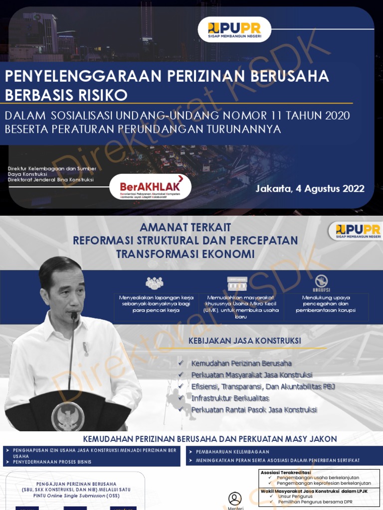 SERIES 2 - Penyelenggaraan Perizinan Berusaha Berbasis Risiko - 220916 - 200607 | PDF