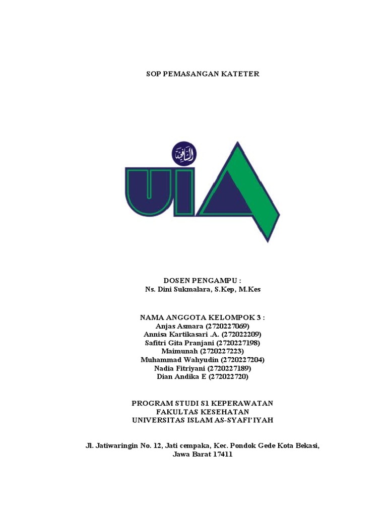 Makalah Pemasangan Kateter Kel 3 | PDF
