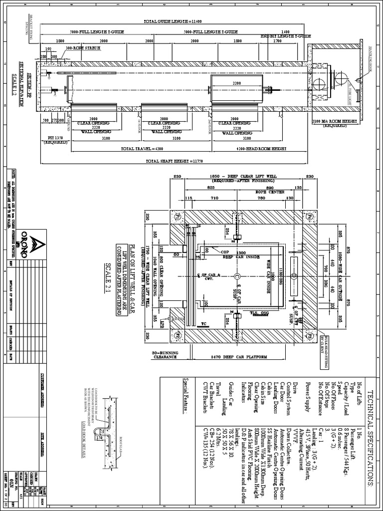 With Machine Room - GAD-01 | PDF | Elevator | Transport