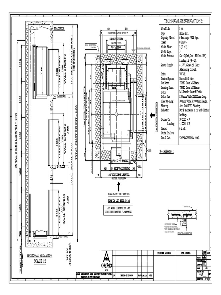 Cantilever MRL - Gearless-01 | Download Free PDF | Elevator | Civil ...