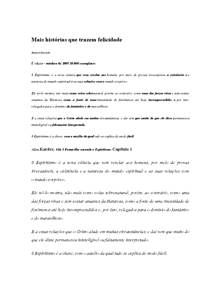 Histórias que trazem felicidade | PDF Histórias que trazem felicidade | PDF