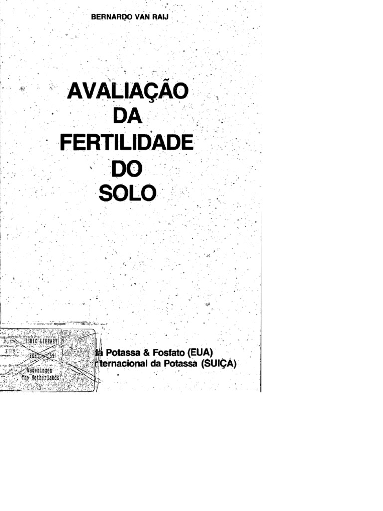 Livro - Bernardo Van Raij | Download Free PDF | Solo | Água