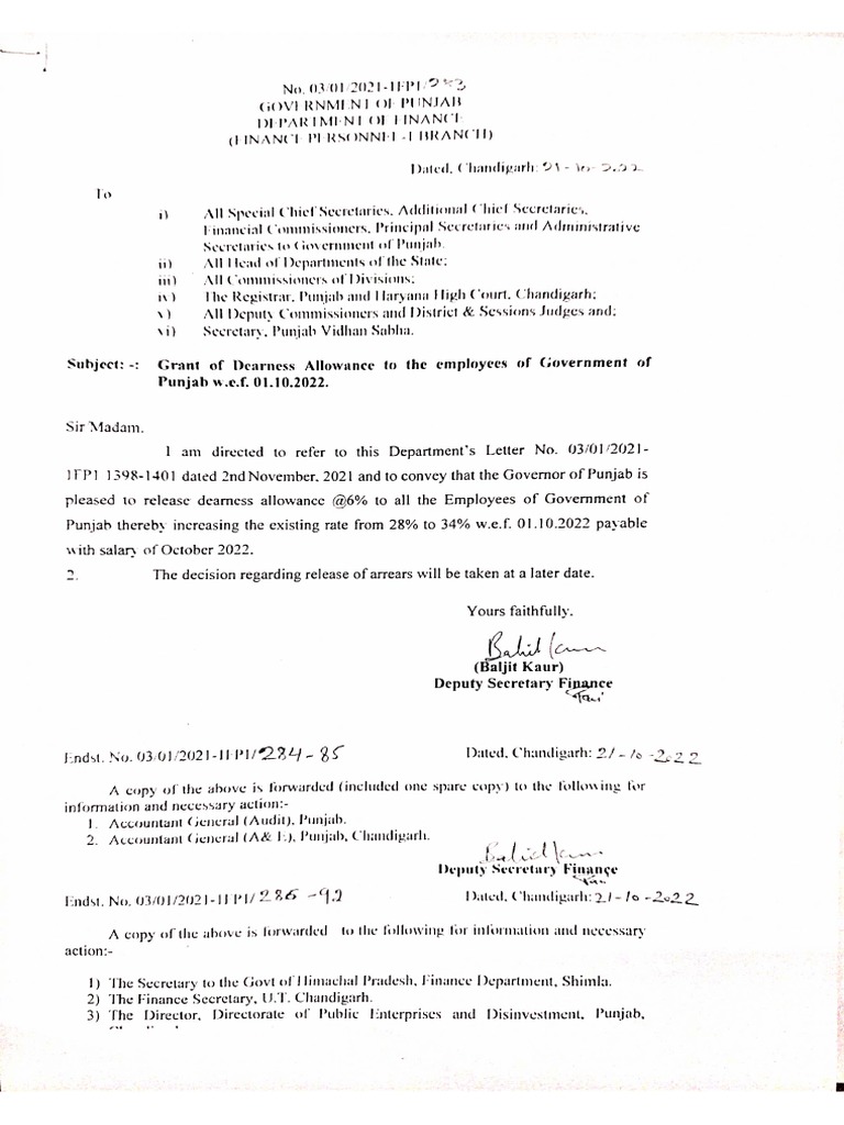 D A Punjab Govt . | PDF