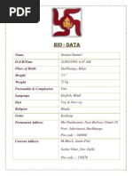 Biodata Format For Marriage For Girl | PDF