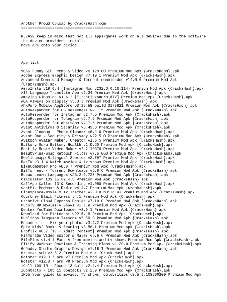 Apps List | PDF | Visual Cortex | Software