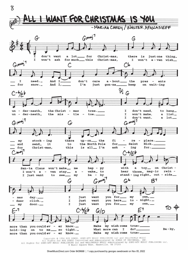 All I Want For Christmas Is You | PDF